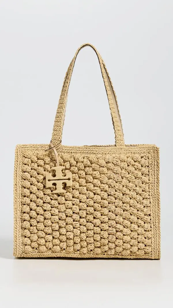 Tory Burch Ella Hand Crochet Small Tote Bag - Natural
