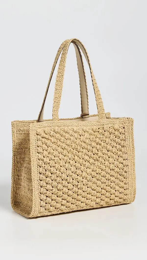 Tory Burch Ella Hand Crochet Small Tote Bag - Natural
