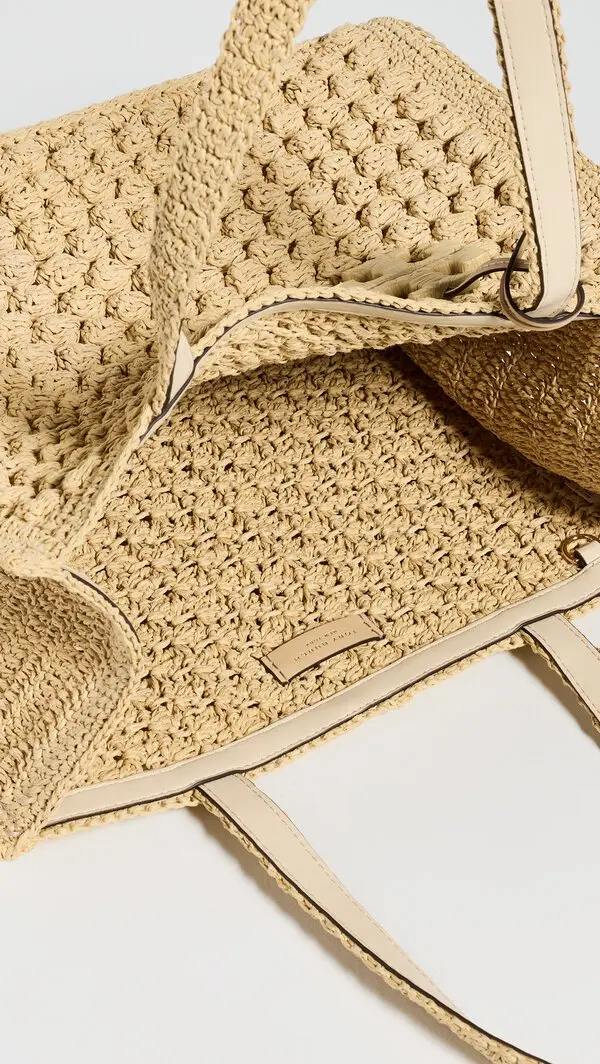 Tory Burch Ella Hand Crochet Small Tote Bag - Natural