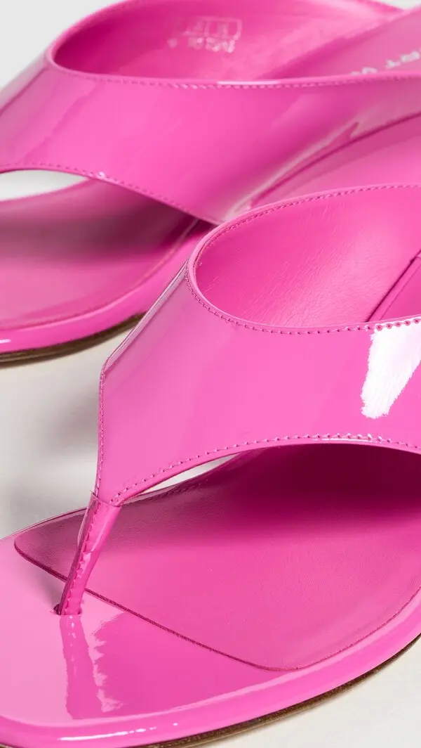 STUART WEITZMAN Vinnie Wedge Thong Sandals - Sunset Pink