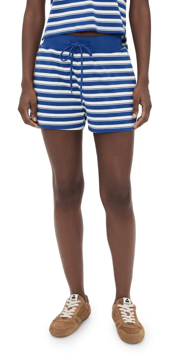 Denimist Relaxed Stripe Shorts - Blue Stripe Multi