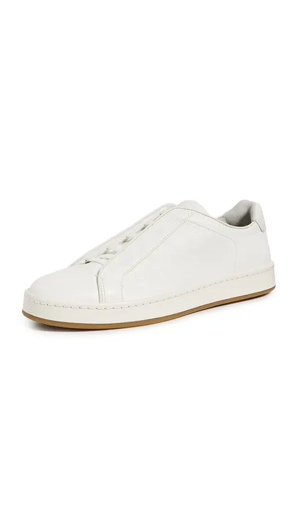 Allen Edmonds Banks Leather Slip-on Sneakers - White