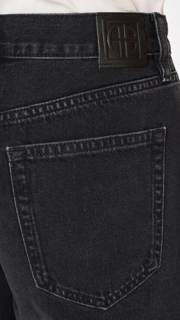 ANINE BING Delaney Denim Shorts - Vintage Black