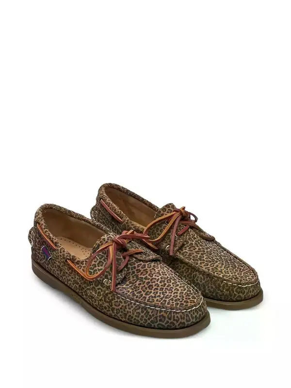 SEBAGO Leopard Leather Loafers - Neutrals