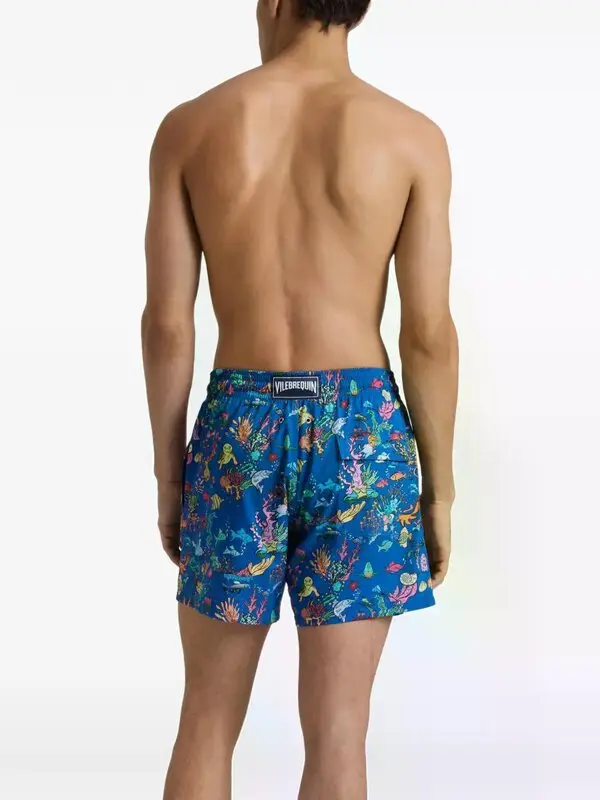 Vilebrequin Aquarium Graphic Print Swim Shorts - Blue