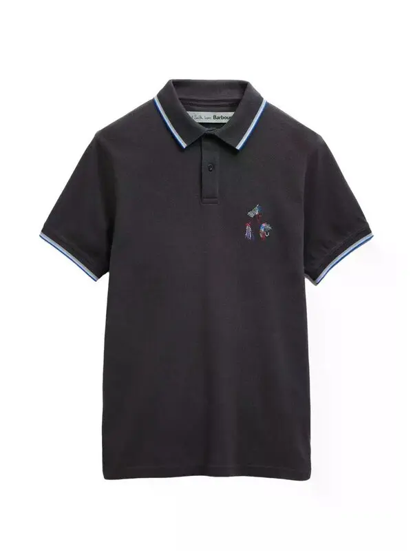 Paul Smith X Barbour Embroidered Trim Polo Shirt - Blue