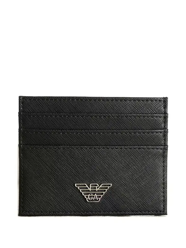 Emporio Armani Logo-plaque Cardholder Wallet - Black