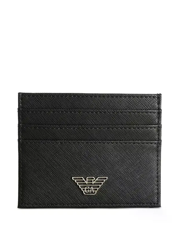 Emporio Armani Logo-plaque Cardholder Wallet - Black