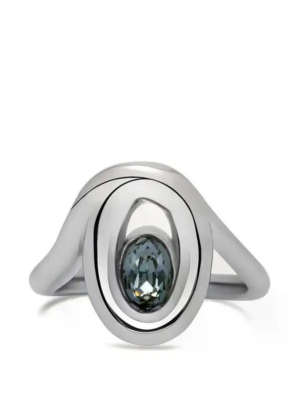 Oscar De La Renta Oval Stone Ring - Silver