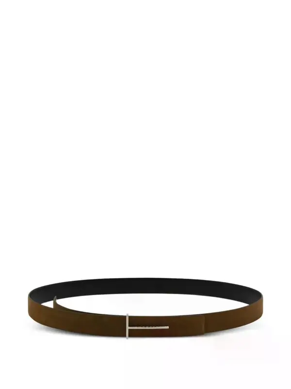 TOM FORD T-bar Buckle Belt - Brown