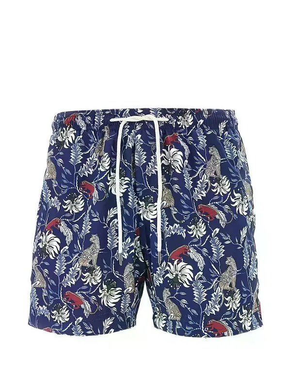 PENINSULA SWIMWEAR Floral Print Beachwear Shorts - Blue