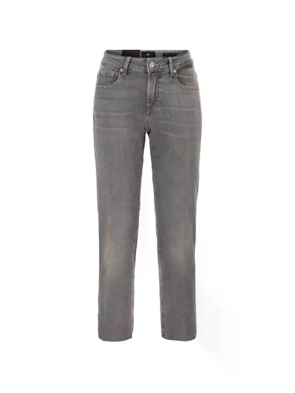 7 For All Mankind Calie Straight-leg Jeans - Grey