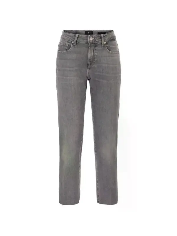 7 For All Mankind Calie Straight-leg Jeans - Grey
