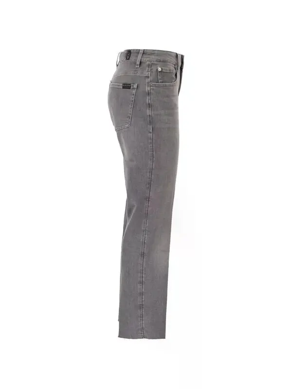 7 For All Mankind Calie Straight-leg Jeans - Grey