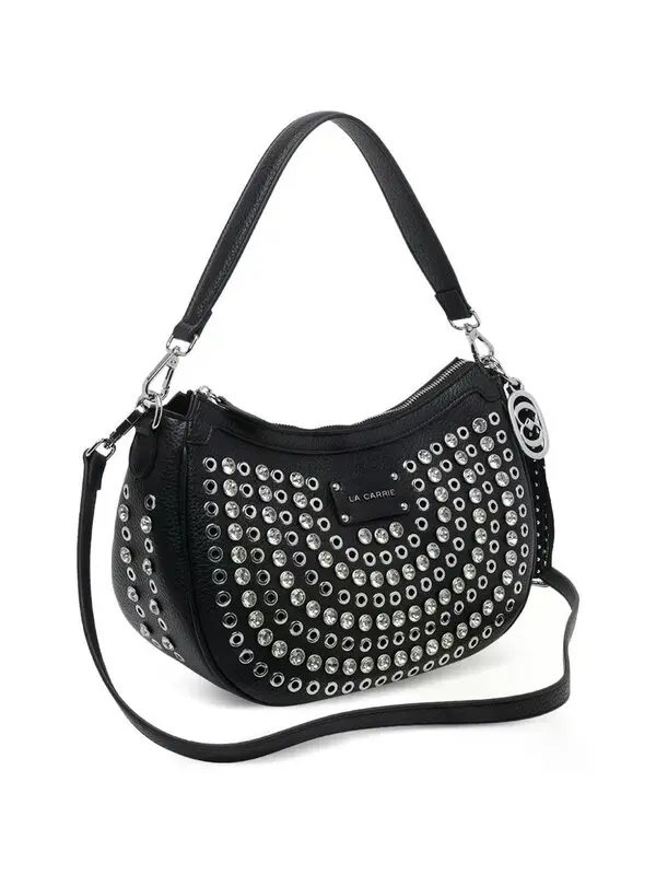 LA CARRIE Andromeda Logo Studded Shoulder Bag