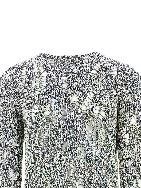 AMARANTO Open-knit Jumper - Blue