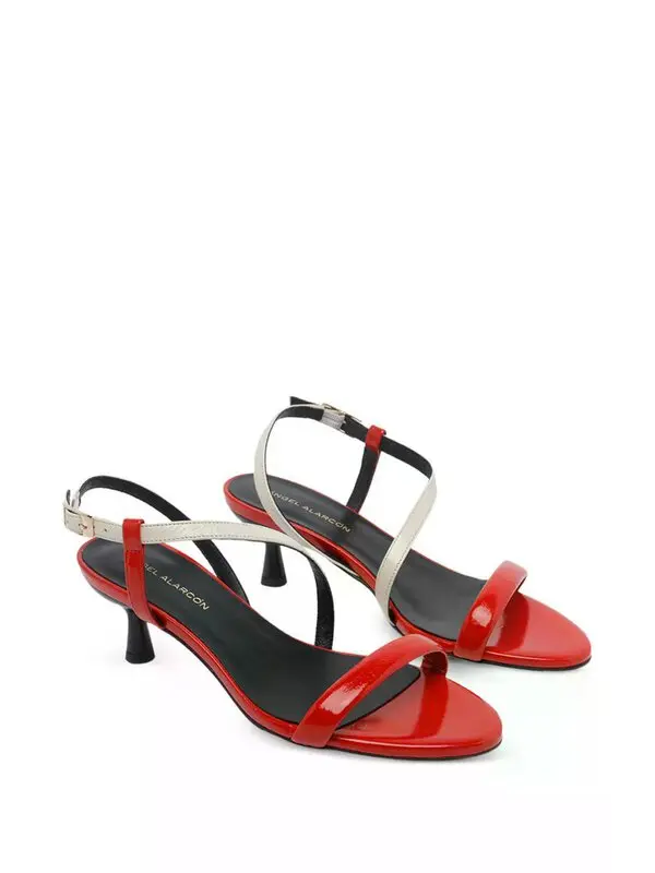 ANGEL ALARCON Slingback Round-toe Pumps - Red