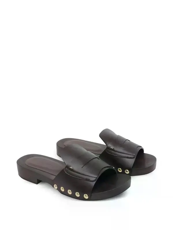 ANGEL ALARCON Studded Round Toe Sandals
