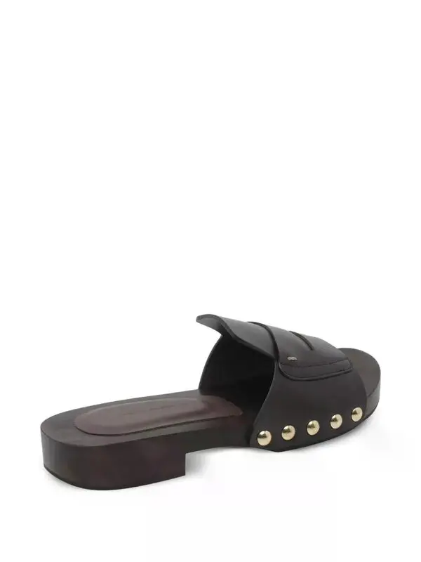 ANGEL ALARCON Studded Round Toe Sandals