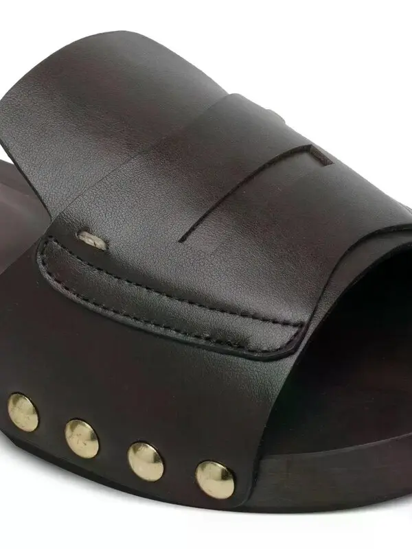 ANGEL ALARCON Studded Round Toe Sandals