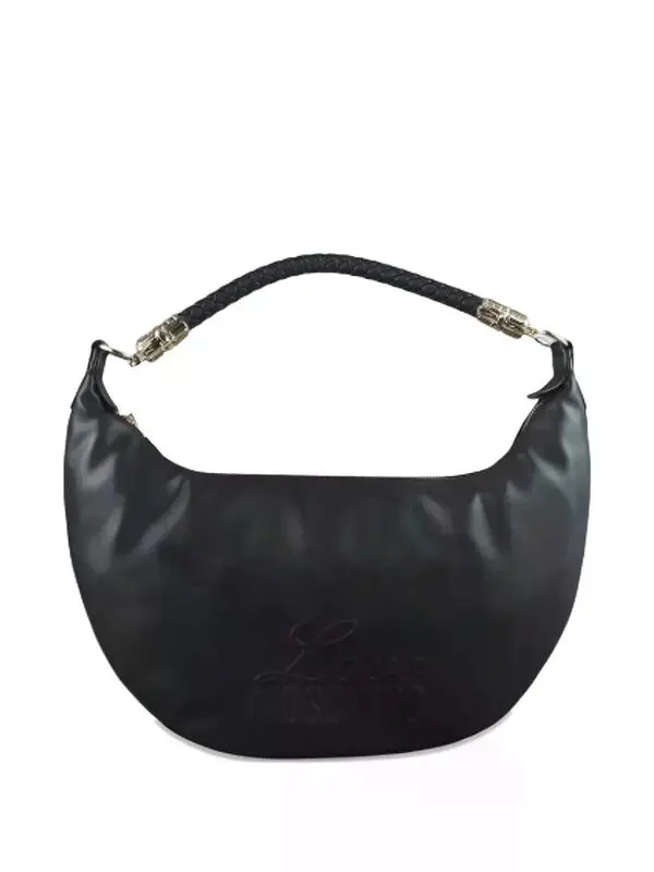 Moschino Logo-detail Braided-handle Tote Bag - Black