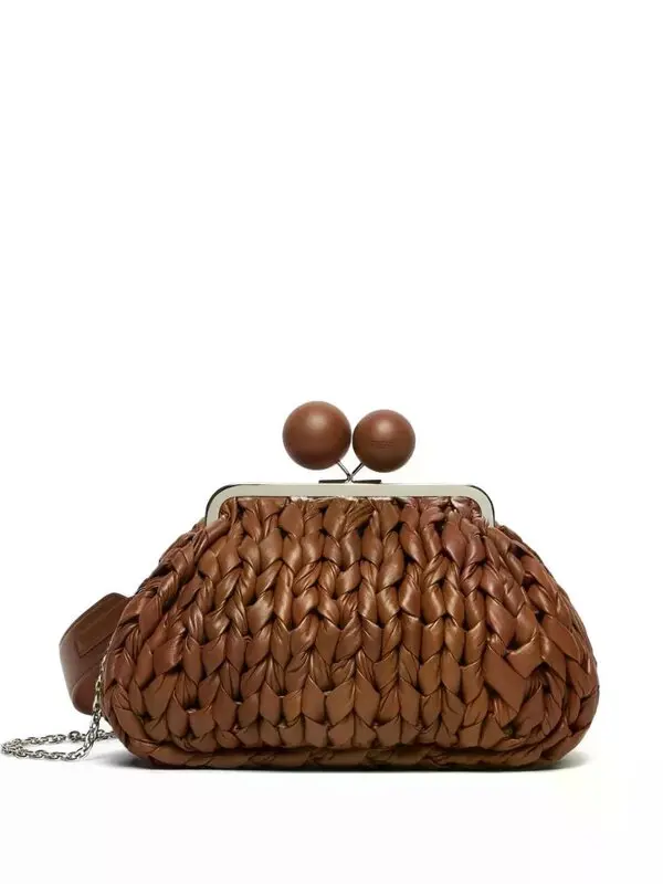 Max Mara Medium Pasticcino Woven Bag - Brown