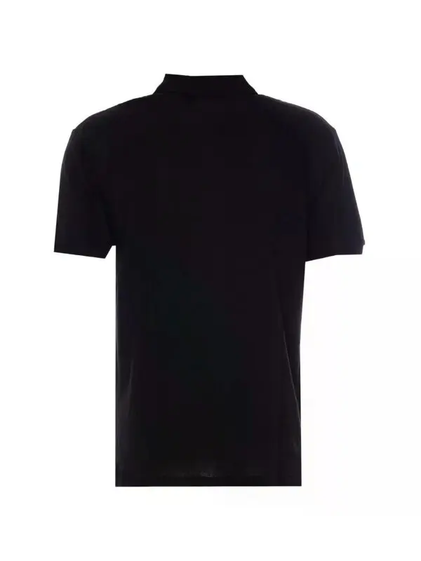 Play Comme Des Garcon Logo-patch Polo Shirt - Black