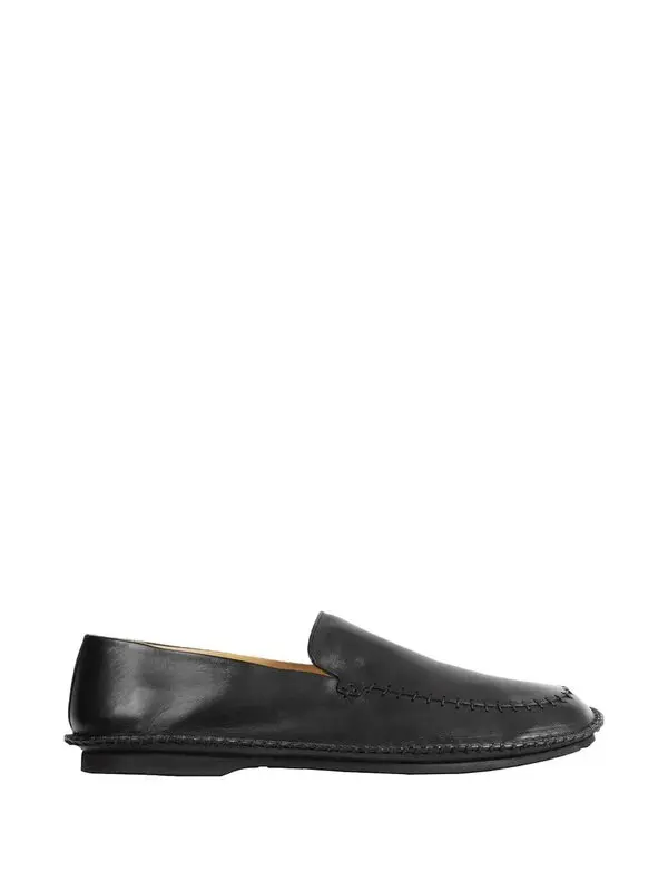 Premiata Structured Leather Loafers - Black
