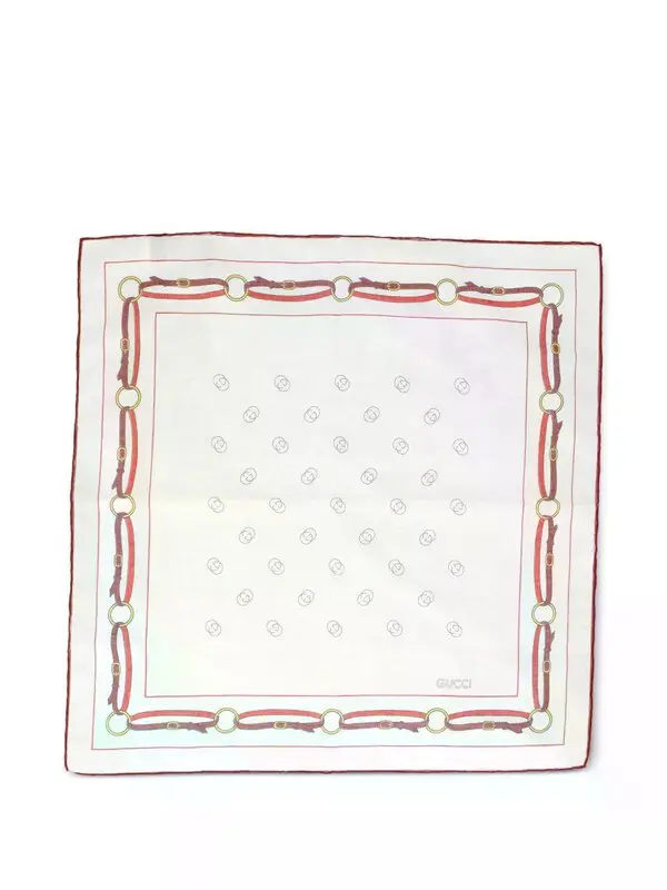 Gucci Printed Cotton Handkerchief - White