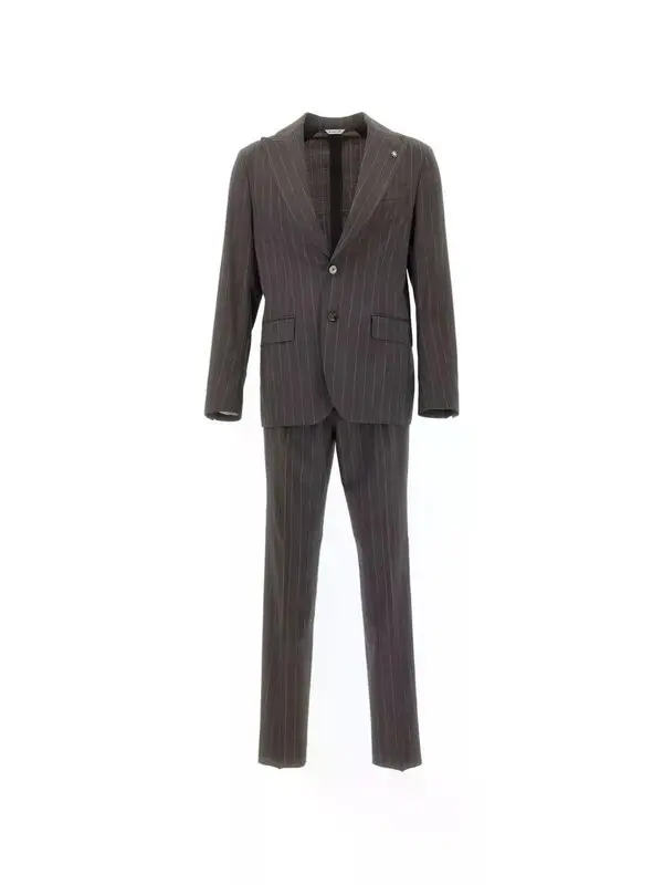 MANUEL RITZ Pinstriped Suit - Grey
