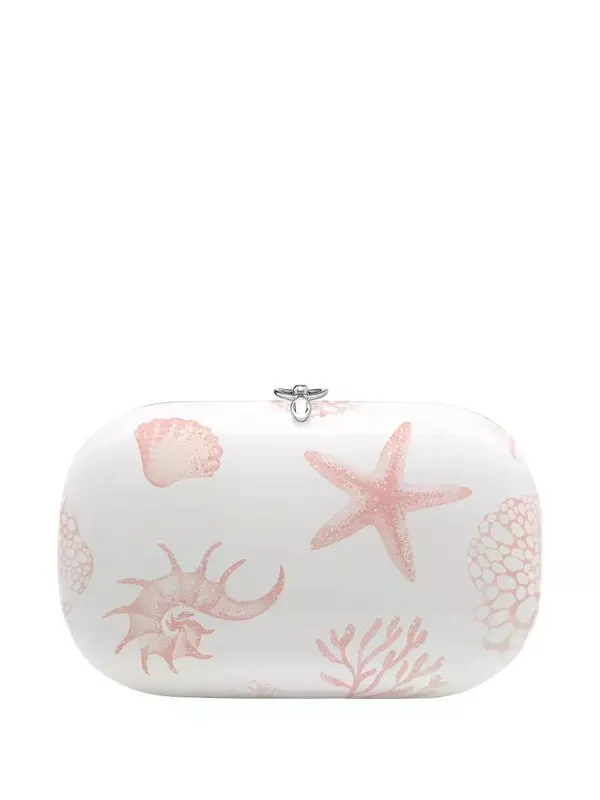 Jeffrey Levinson Elina Plus Printed Clutch Bag - White