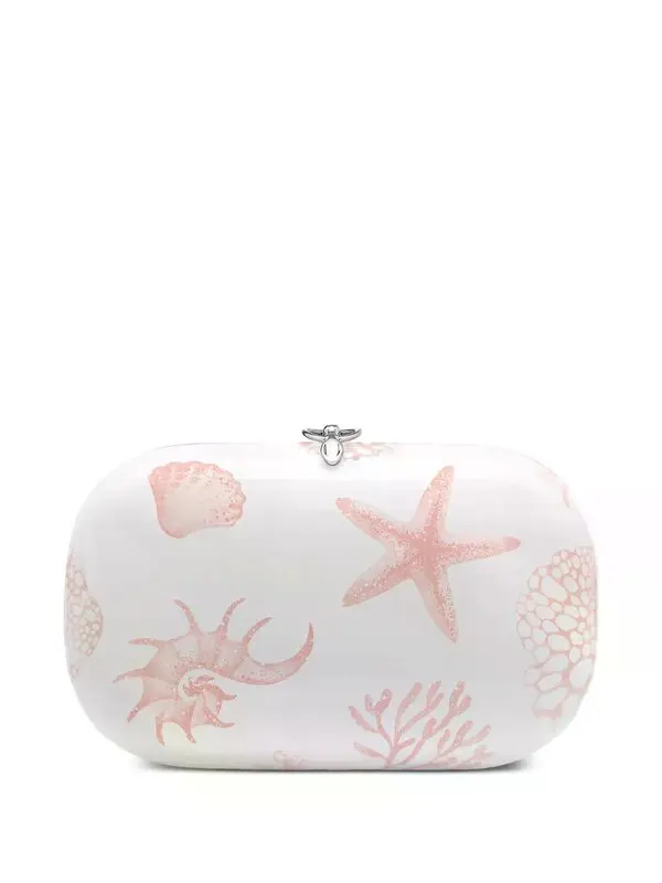 Jeffrey Levinson Elina Plus Printed Clutch Bag - White