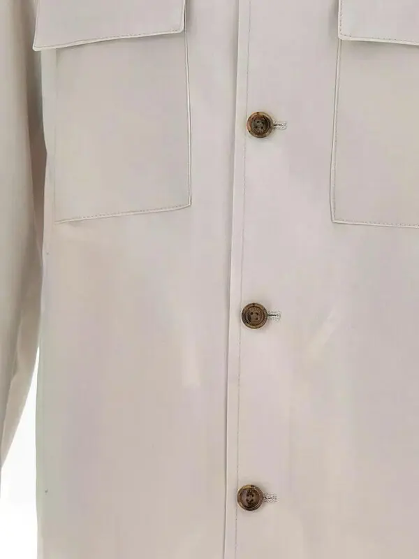 BARBA NAPOLI London Flap-pocket Button Shirt Jacket - Neutrals