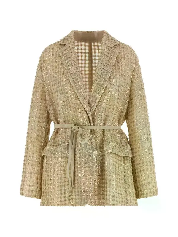 Brunello Cucinelli Net Embroidery Blazer - Gold