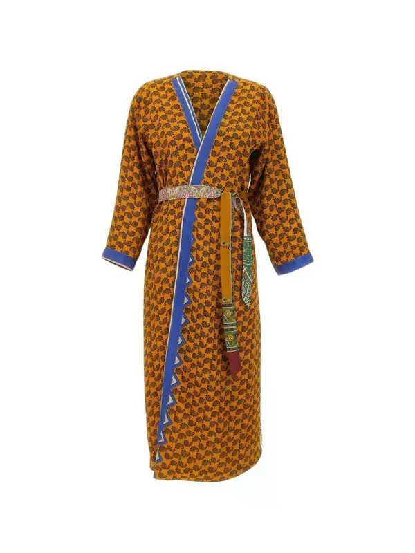 PICUS VIRIDIS Geometric-pattern Midi Dress