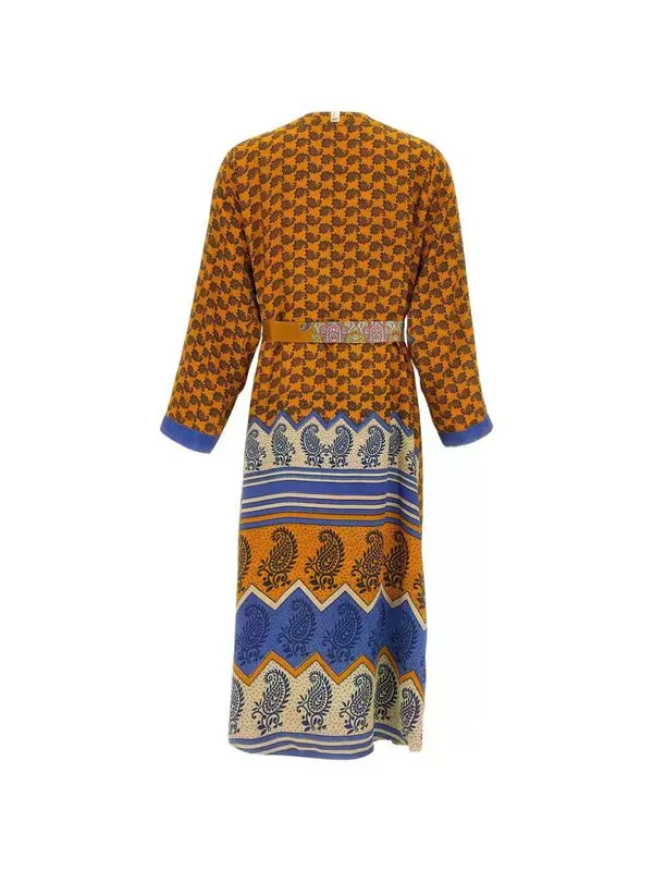 PICUS VIRIDIS Geometric-pattern Midi Dress