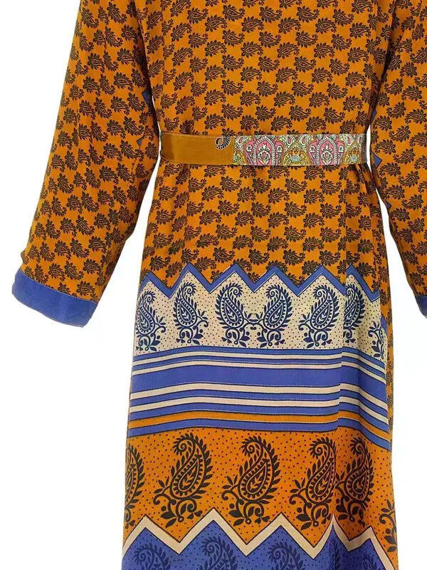PICUS VIRIDIS Geometric-pattern Midi Dress