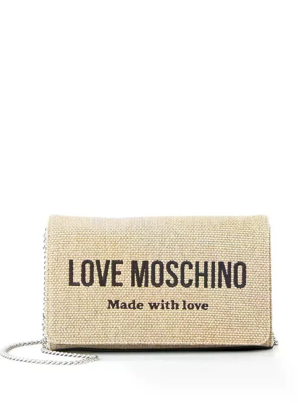 Moschino Logo-detail Shoulder Bag - Neutrals