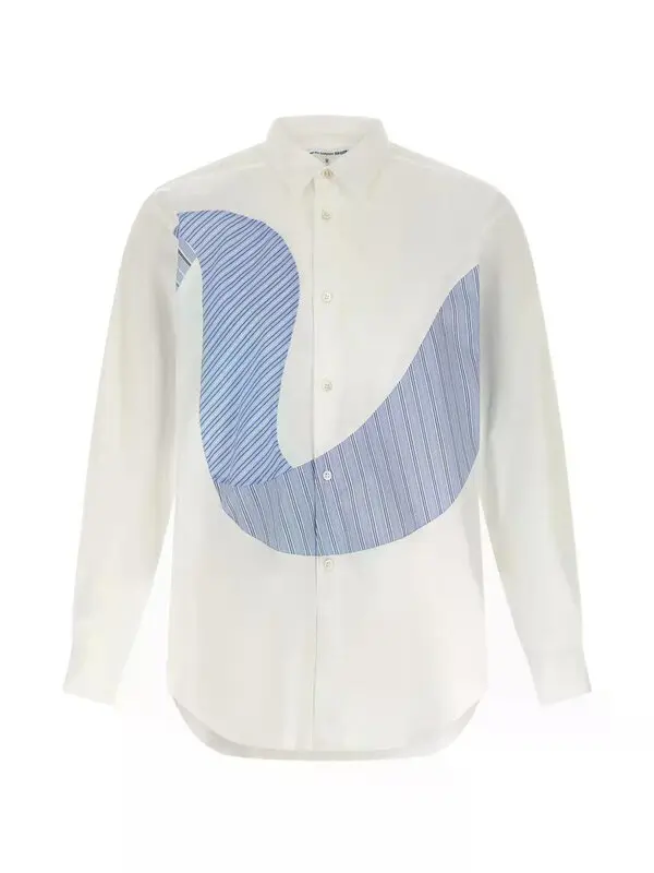 Comme Des Garçons Contrast Insert Shirt - White