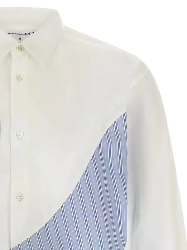 Comme Des Garçons Contrast Insert Shirt - White