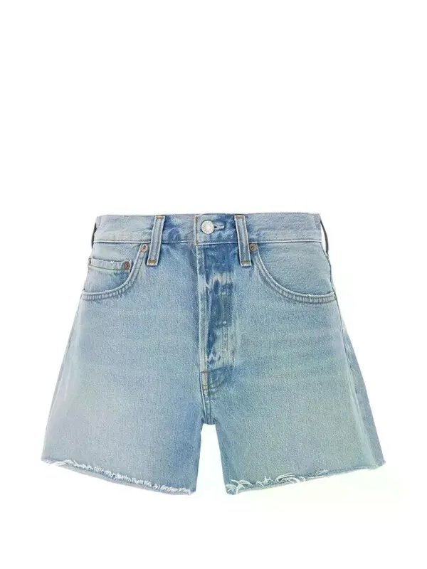 AGOLDE Parker Long Denim Shorts - Blue