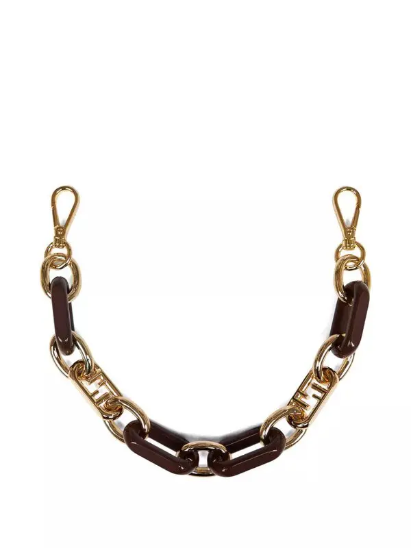 Fendi Logo-engraved Chain Strap - Brown