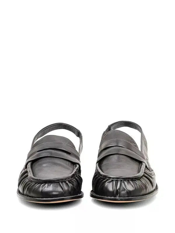 DUCANERO Penny-strap Leather Slingback Pumps