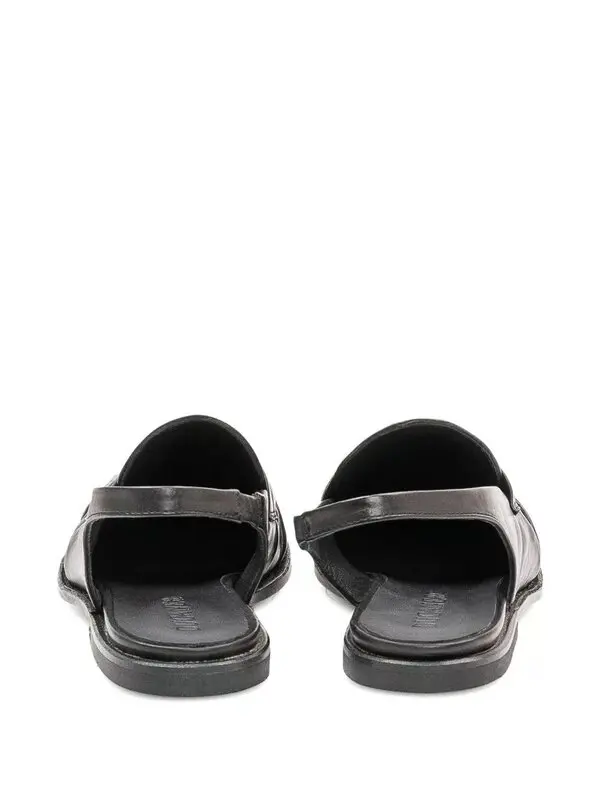 DUCANERO Penny-strap Leather Slingback Pumps