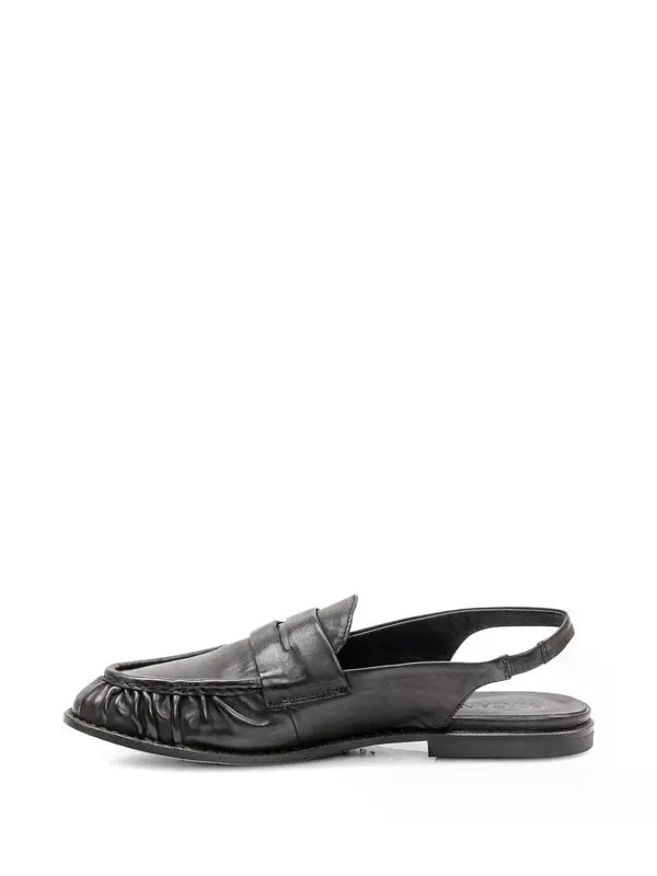 DUCANERO Penny-strap Leather Slingback Pumps