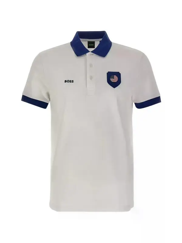 BOSS Paddy Short-sleeve Polo Shirt - White