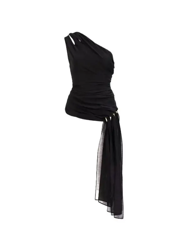 Aje Asymmetric Drape One-shoulder Top