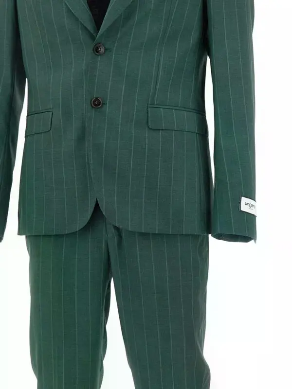 UNGARO Pinstripe Peak-lapel Suit - Green
