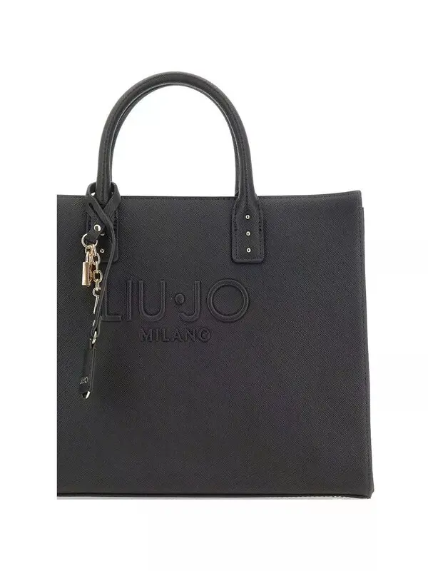 Liu Jo Embossed Logo Charm Tote Bag - Black