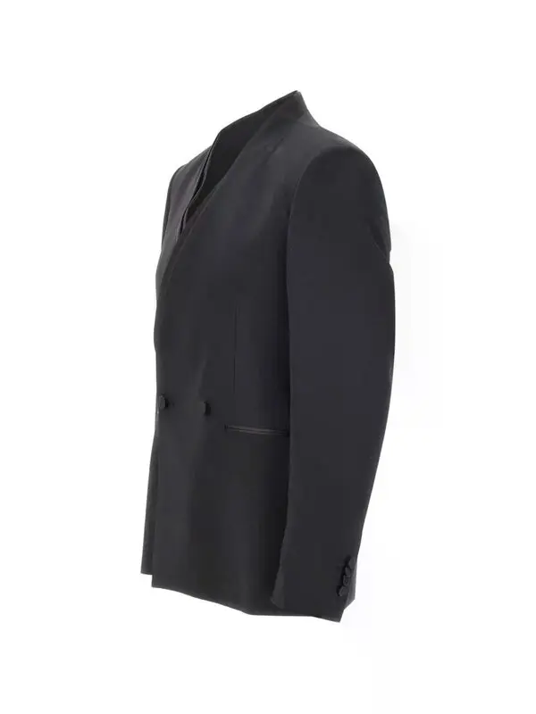 Tagliatore Double-breasted V-neck Blazer - Black